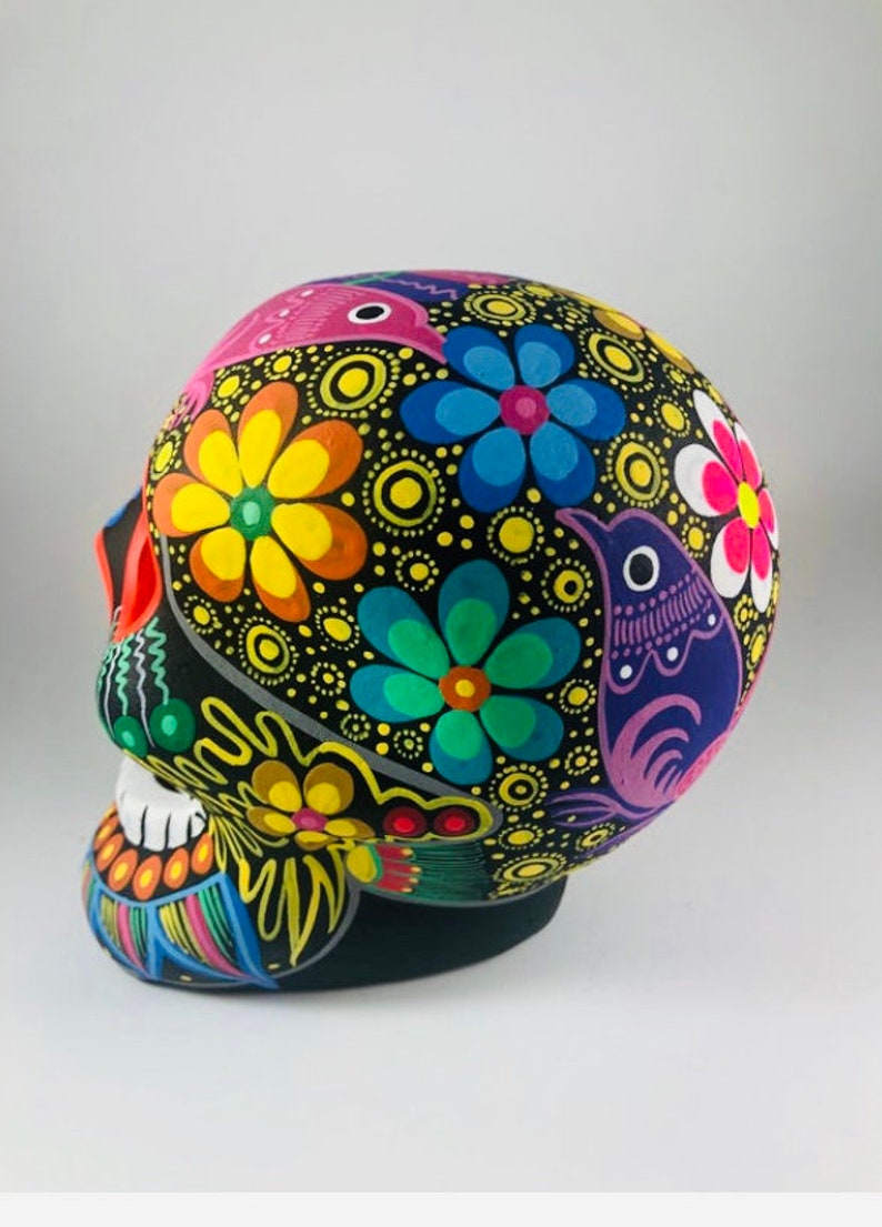 Large Hand Painted Skulls, Some Colors Brighten Under Black Light! - Etsy