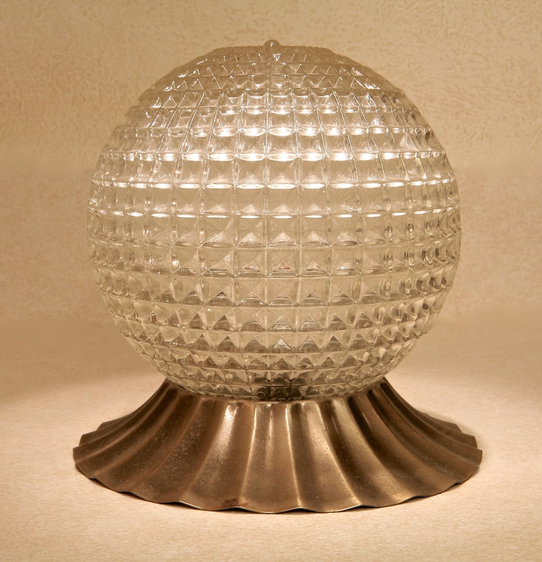Mid-century CRYSTAL BALL Light Fixture --- RARE! - Etsy