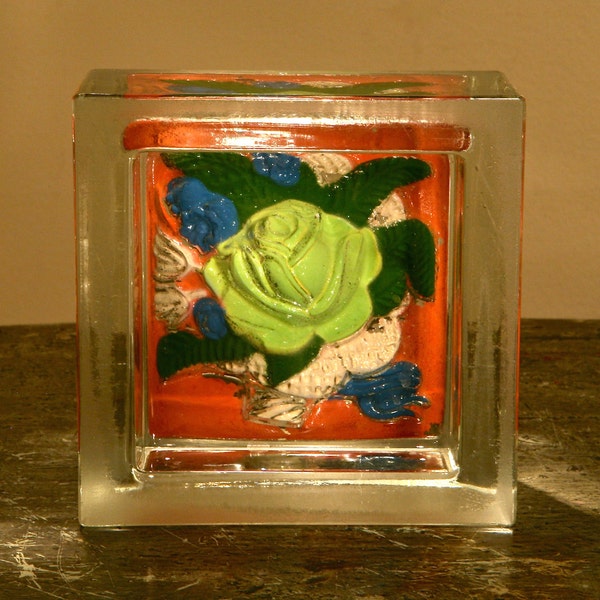 Painted Glass Blocks - Etsy