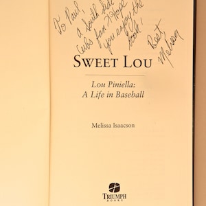 SWEET LOU - Lou Piniella: A Life in Baseball - (autographed Copy) - Etsy