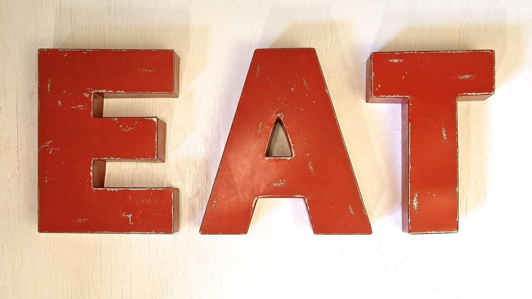 EAT SIGN - Metal Letters - Etsy