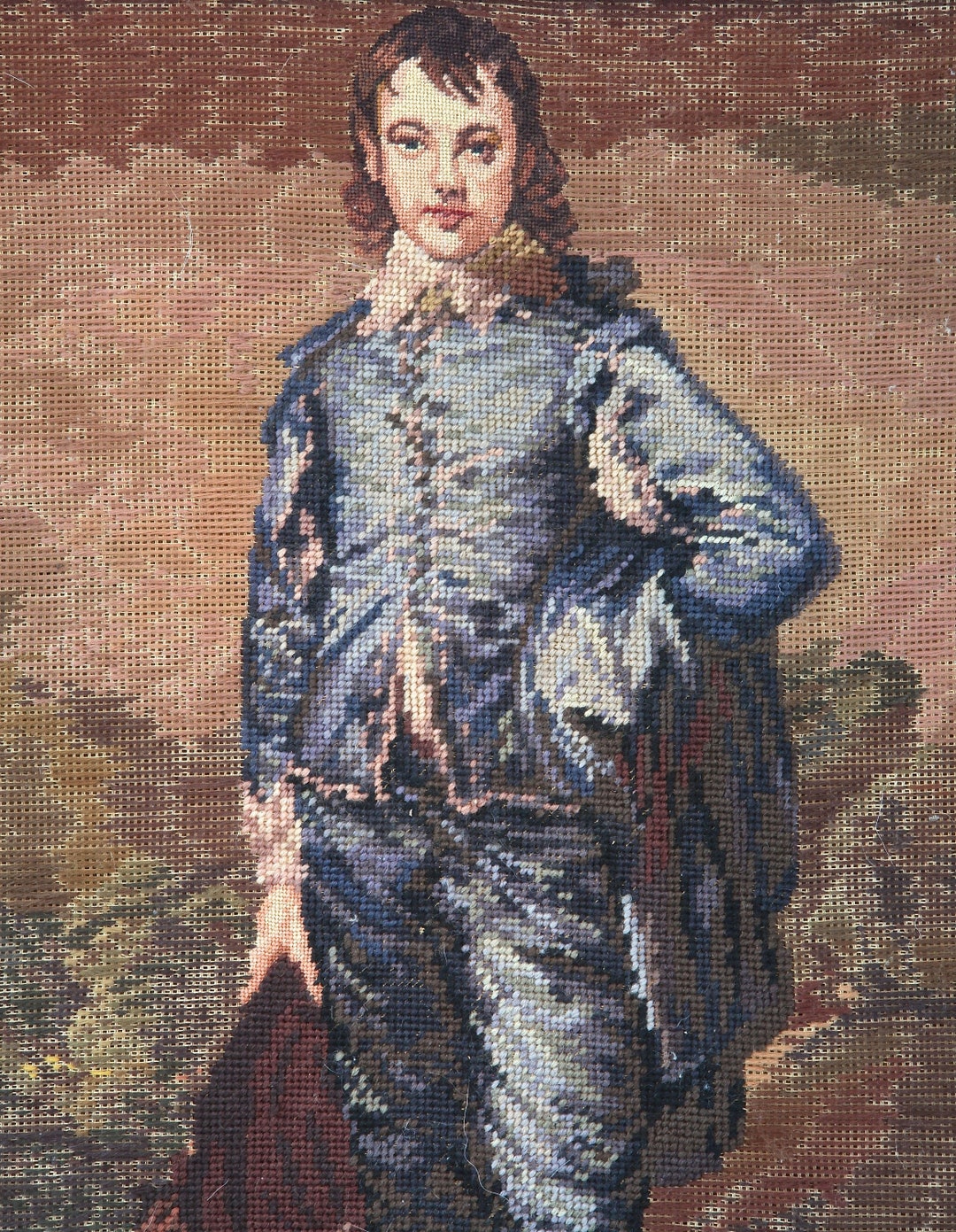 BLUE BOY NEEDLEPOINT - Etsy