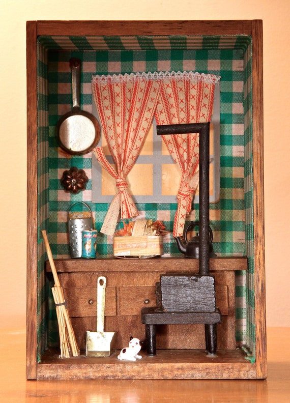 MINIATURE COUNTRY KITCHEN Diorama | Etsy