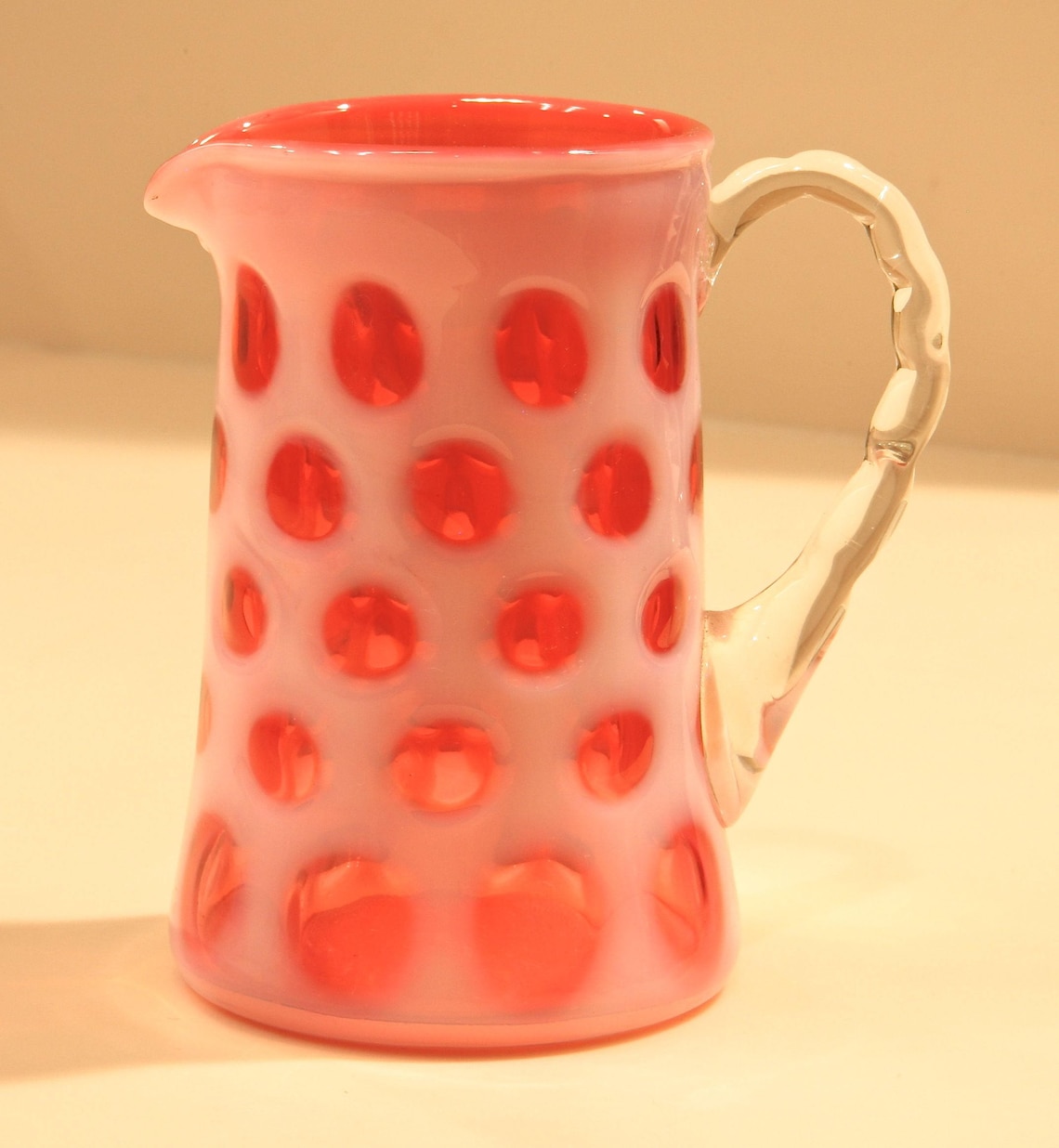 RARE ANTIQUE Optical Glass PITCHER - Etsy