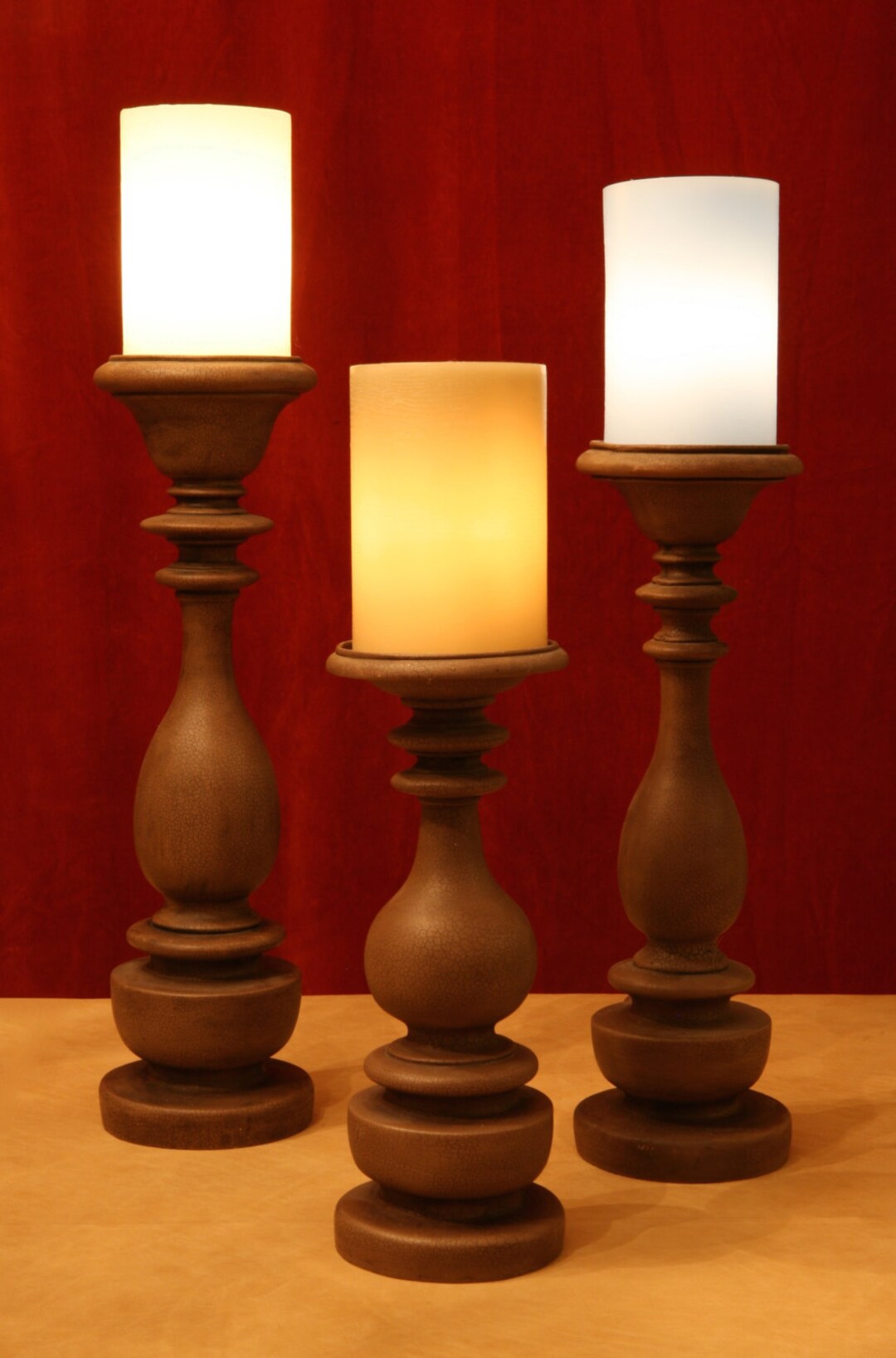 THREE CANDLE LAMPS - Etsy