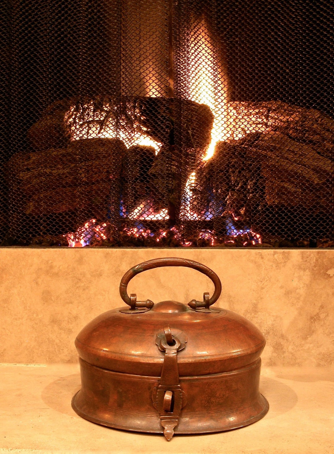 Antique Victorian COPPER SPICE BOX - Etsy