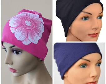 3 Cancer Hats Chemo Cap Cancer Beanie Sleep Organic | Etsy