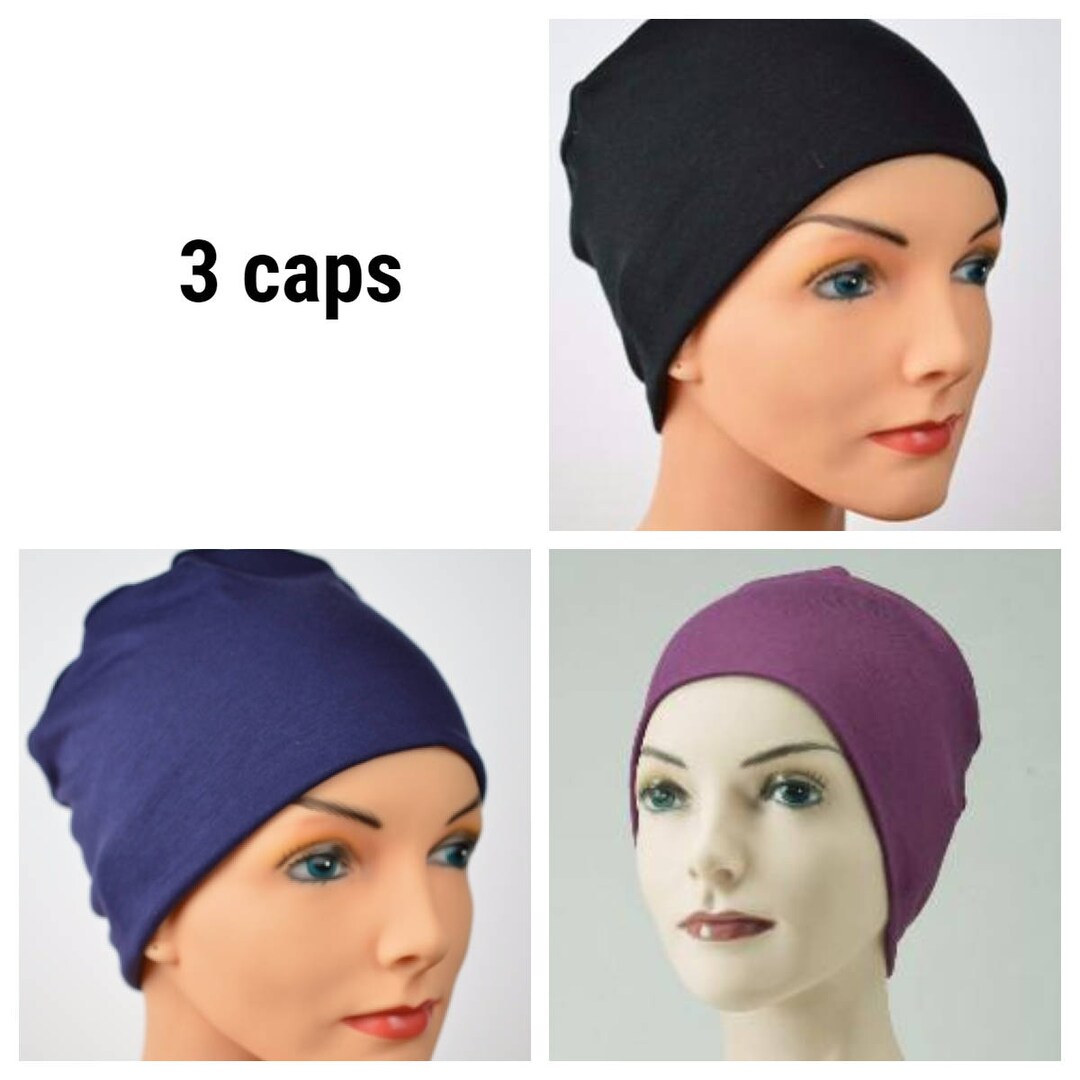 3 Cancer Hats - Buy2get1 FREE Bamboo Chemo Cap, Cancer Beanie, Sleep ...