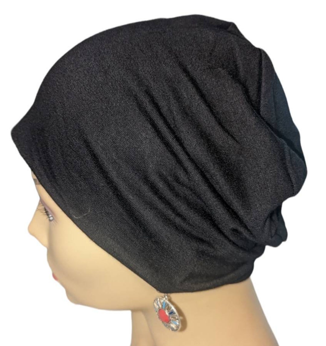 Bamboo Chemo Cap, Cancer Beanie, Sleep, Casual, Black, All Season ...