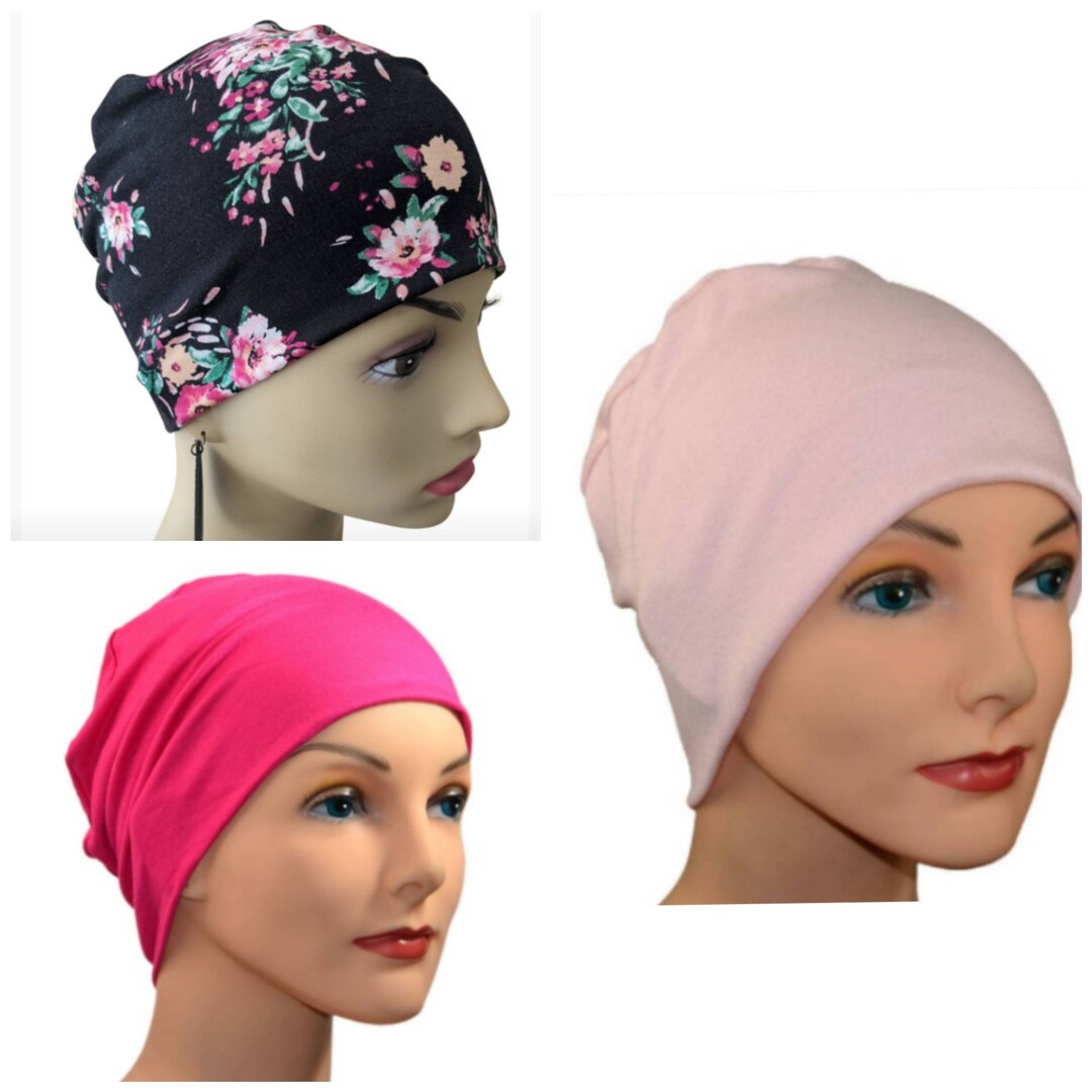 3 Bamboo Cancer Hats Chemo Cap Cancer Beanie Sleep Black - Etsy