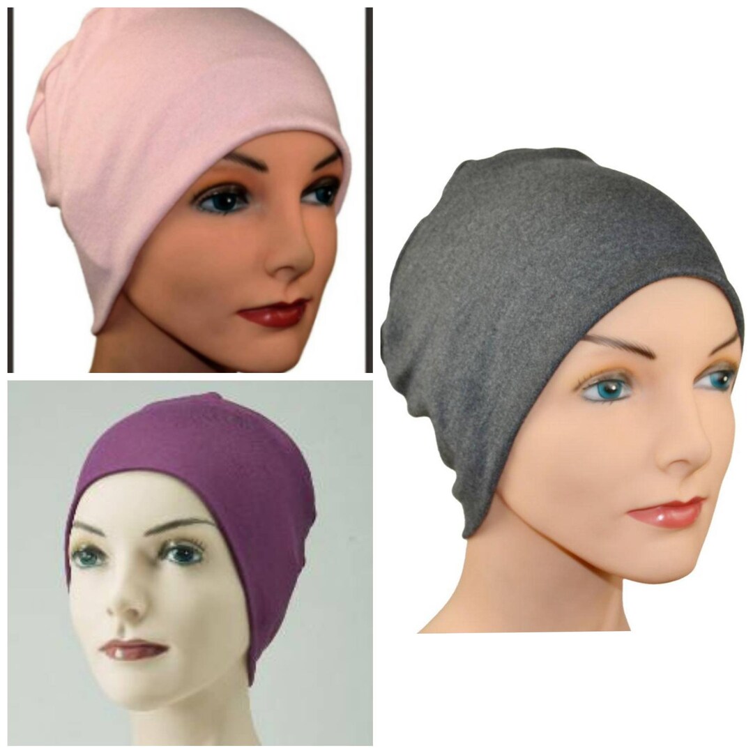 3 Organic Bamboo Cancer Hats - Chemo Cap, Cancer Beanie, Sleep, Casual ...