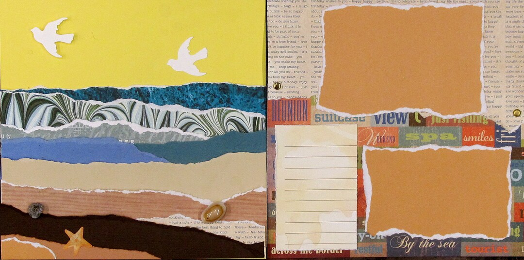 6x6 Scrapbook Pages Vacation at the Beach - Etsy