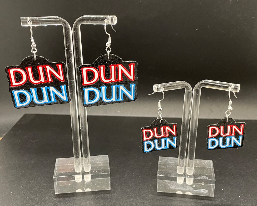 Law and Order Dun Dun Earrings Faux Leather Heat Vinyl Pressed Special ...