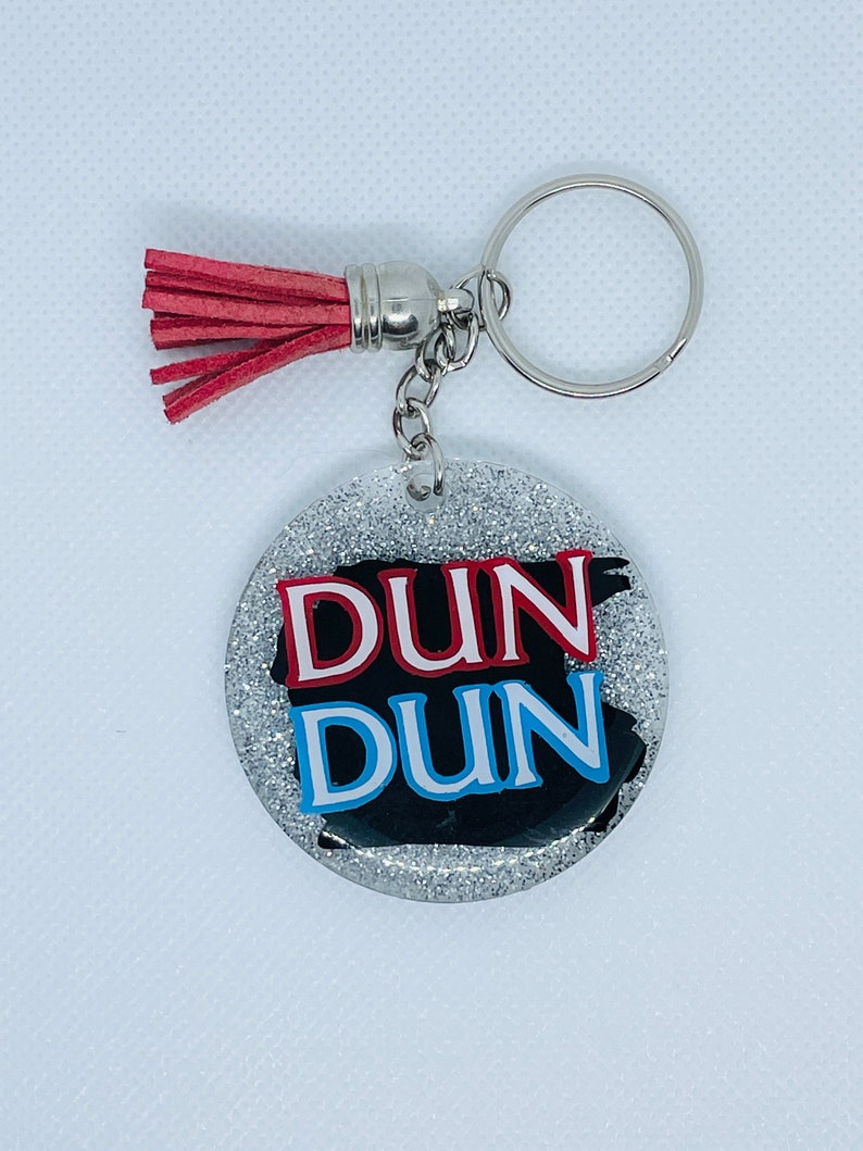 Law and Order DUN DUN Keychains Acrylic Resin Glitter Law and Order ...