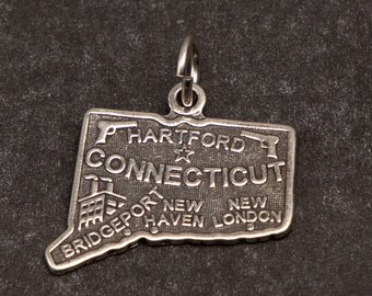 Connecticut CT Mini Wood Charms State Cutout Jewelry and Craft ...