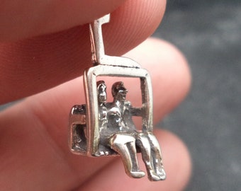 Sterling Gem Medallion Charm Green Stone Pendant or Charm Silver Charm ...