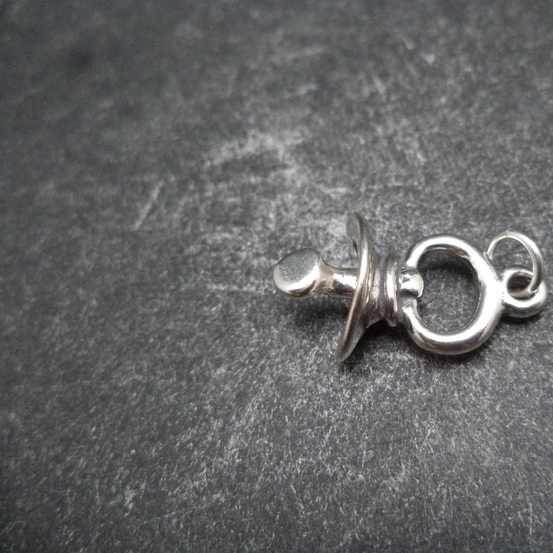 Sterling Pacifier Charm - Etsy