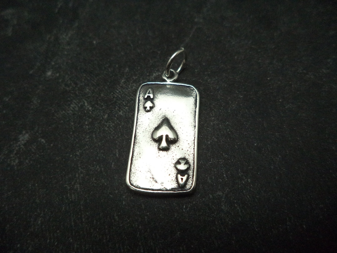 STERLING SILVER 3D Ace of Spades Charm for Charm Bracelet - Etsy