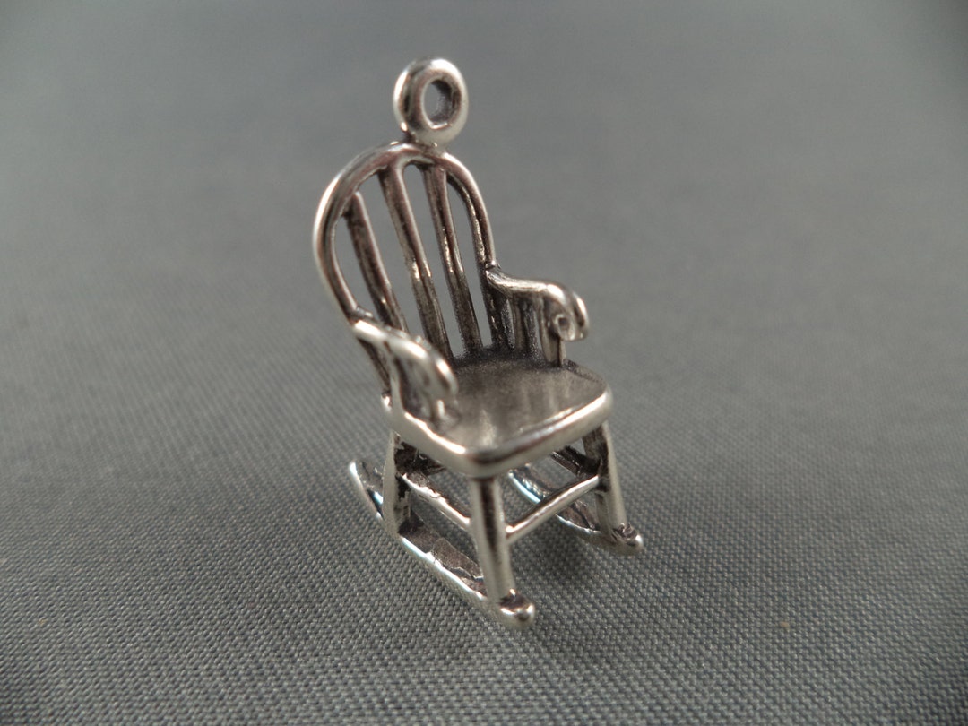 STERLING SILVER 3D Rocking Chair Charm for Charm Bracelet - Etsy