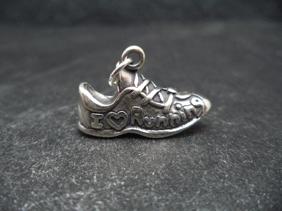 STERLING SILVER I Love Running Shoe Charm for Charm Bracelet - Etsy