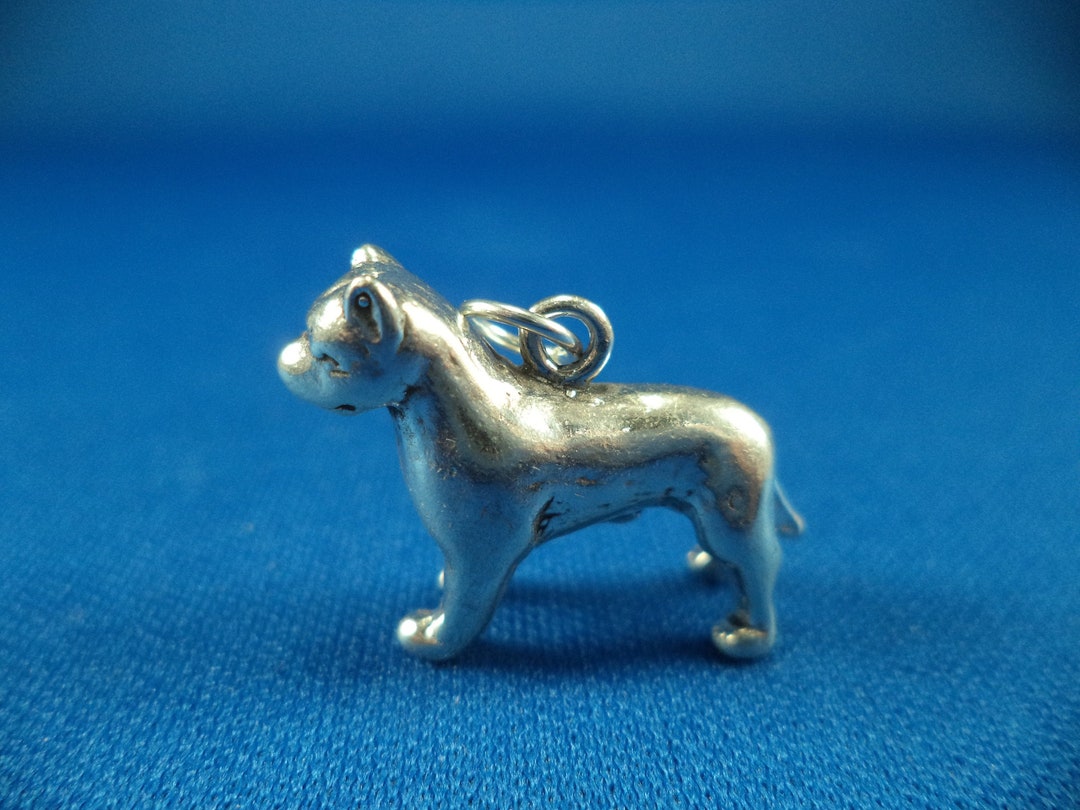 STERLING SILVER 3D Pit Bull Charm for Charm Bracelet - Etsy