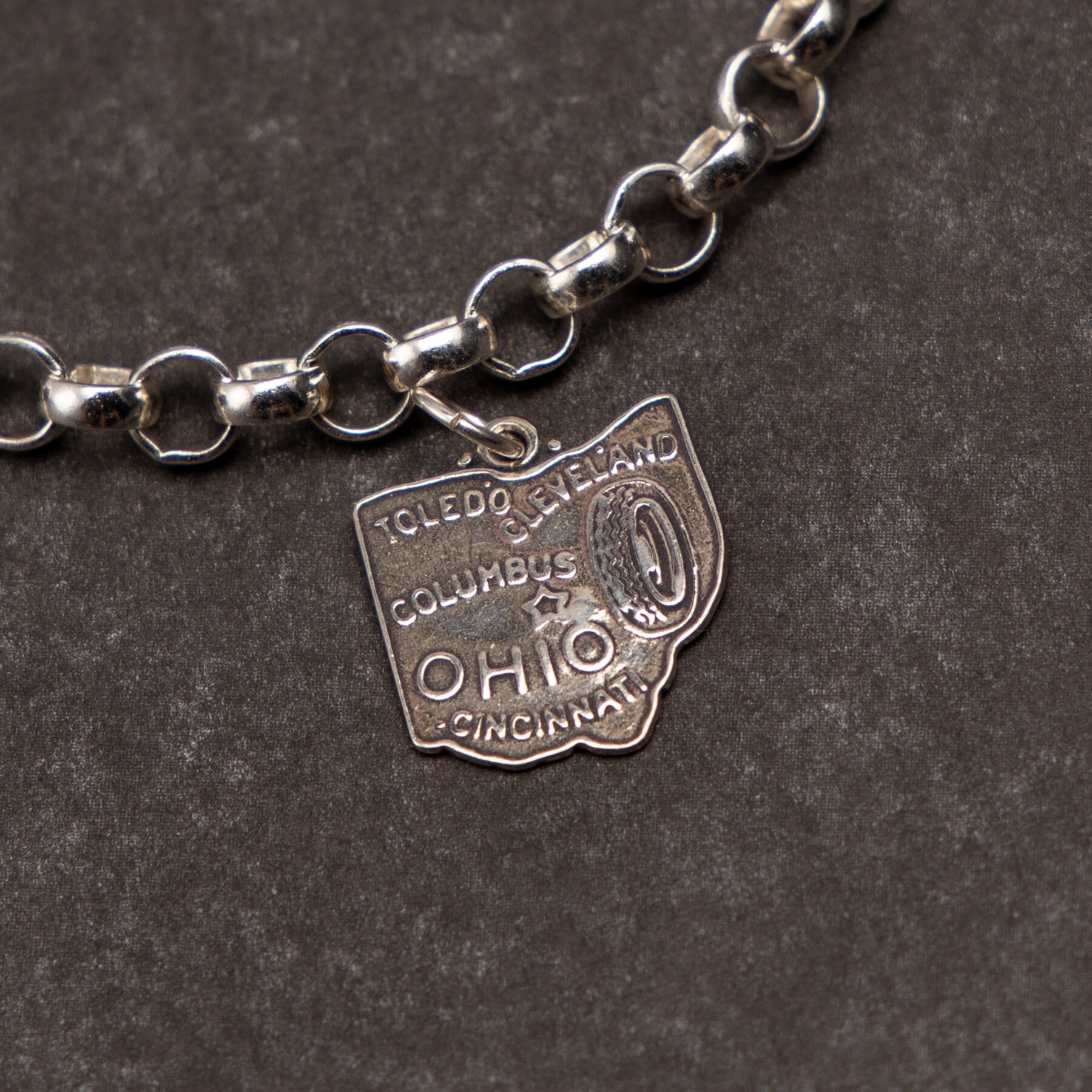 STERLING SILVER State of Ohio Charm for Charm Bracelet. Ohio Charm ...