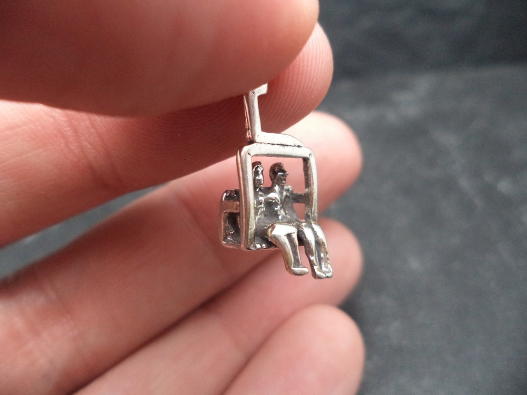 STERLING SILVER 3D Chairlift Charm for Charm Bracelet - Etsy