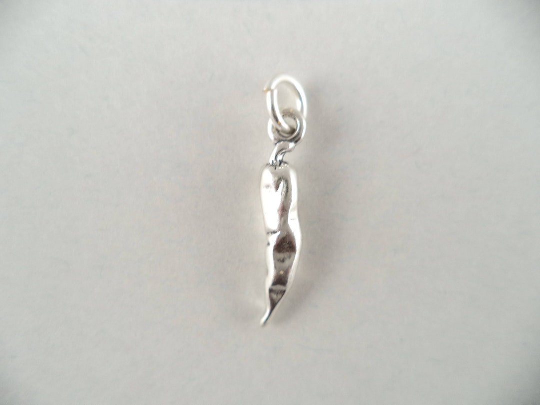 Sterling Silver 3D Chili Pepper Charm - Food Charm - Made in USA - Etsy