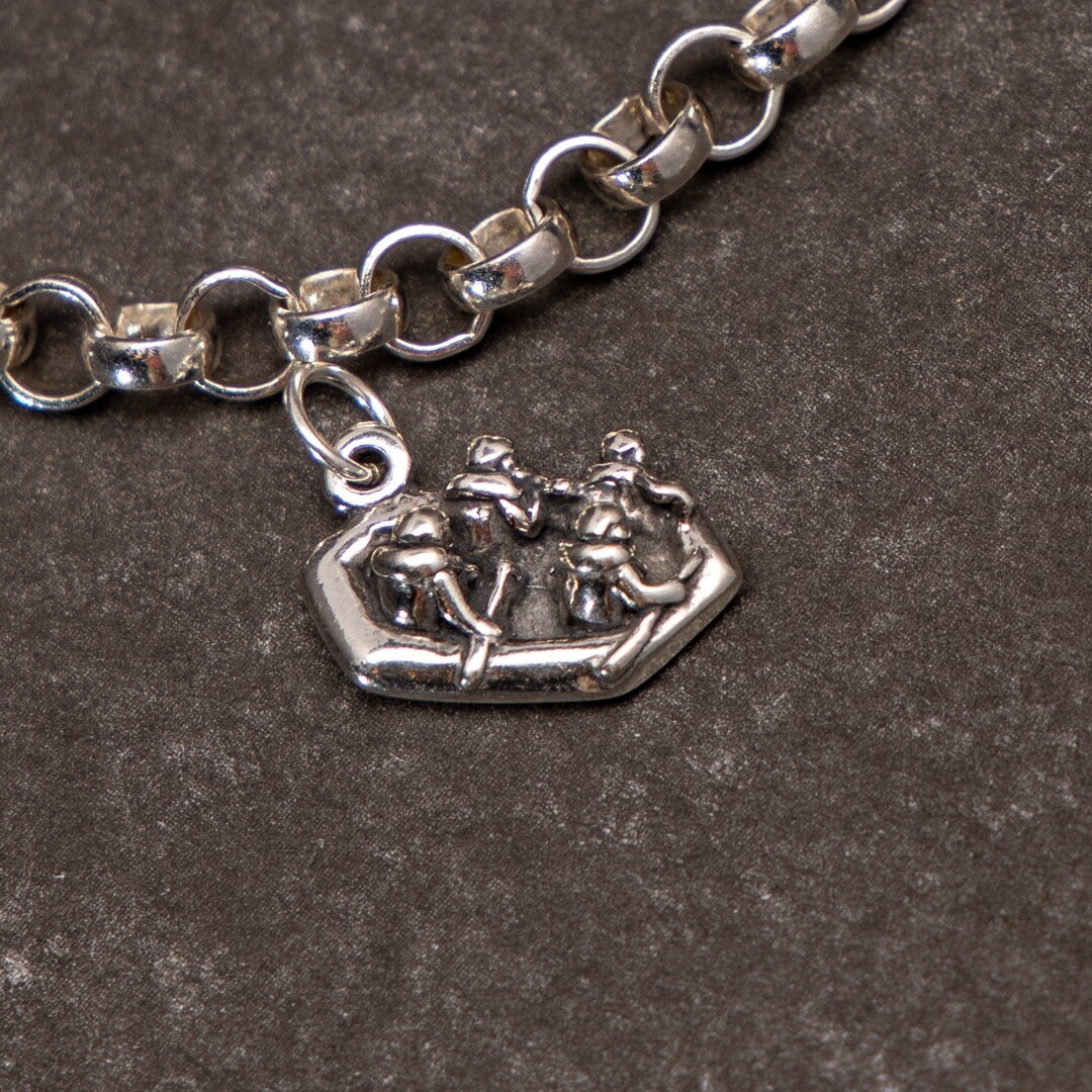 STERLING SILVER 3D Men in a Raft Charm for Charm Bracelet - Etsy