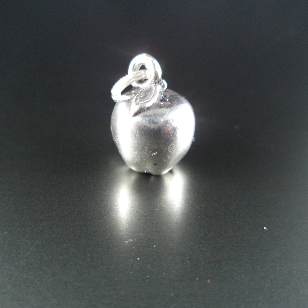 STERLING SILVER 3D Apple Charm for Charm Bracelet - Etsy