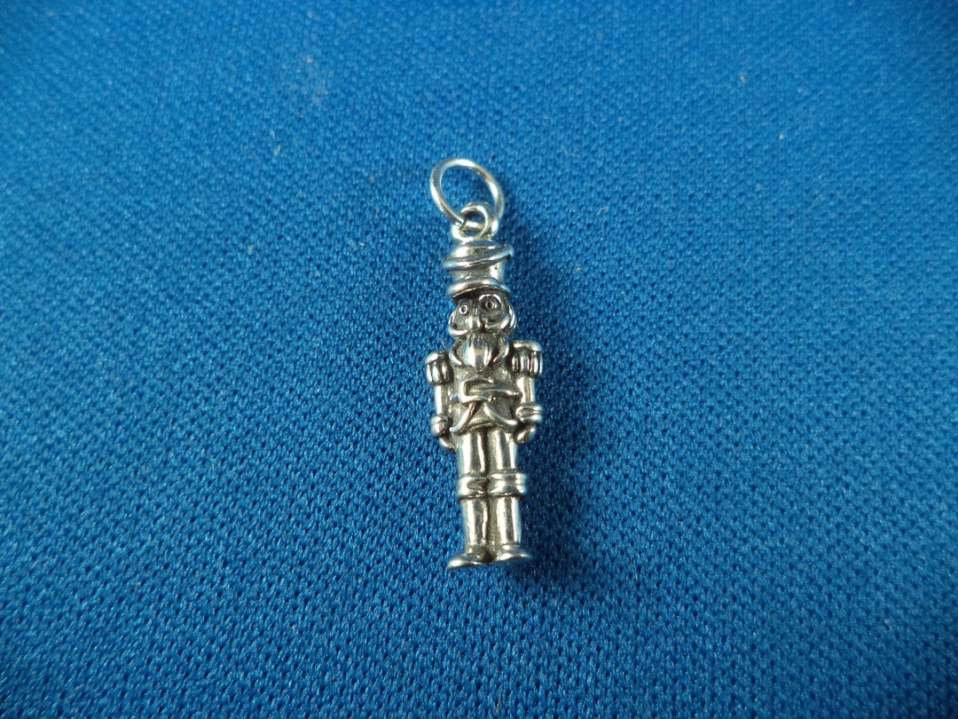 STERLING SILVER 3D Toy Soldier or Nutcracker Charm for Charm Bracelet ...