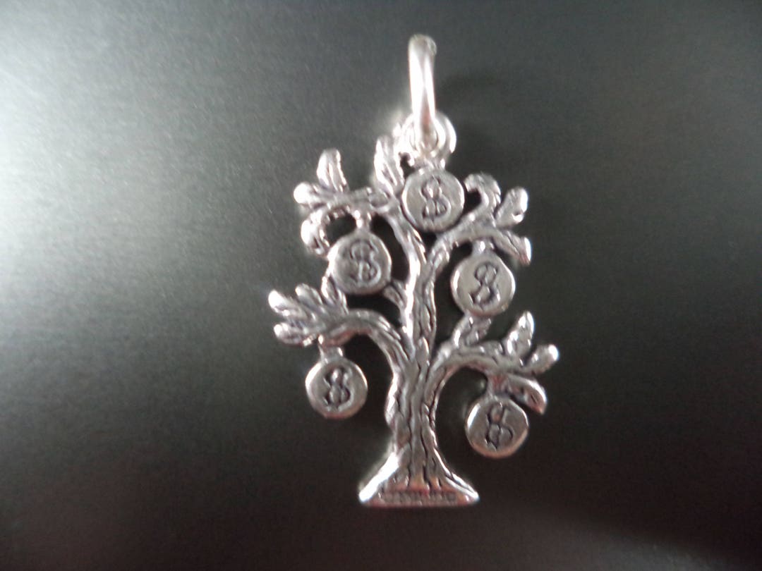 STERLING SILVER Two Sided Money Tree Charm for Charm Bracelet - Etsy