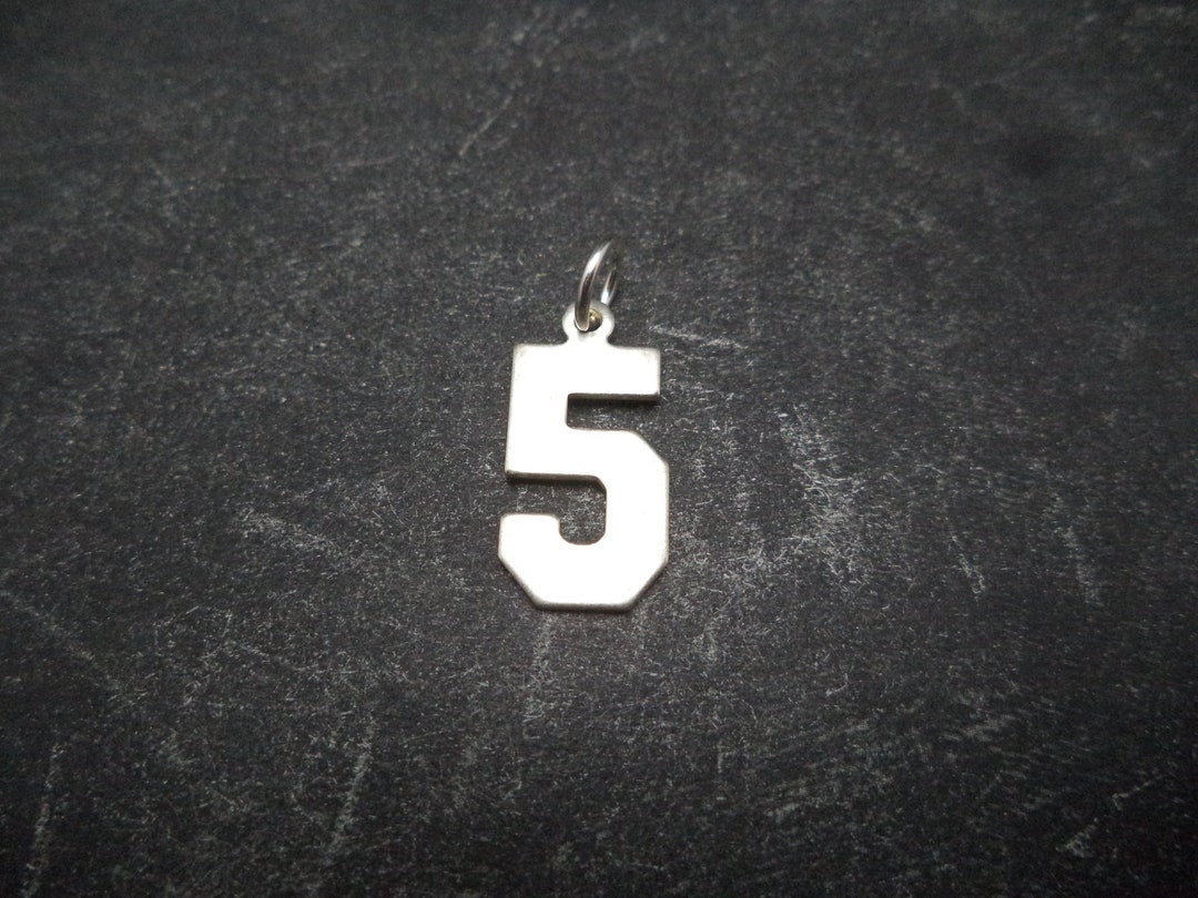 STERLING SILVER 3D Number 5 Charm for Charm Bracelet - Etsy