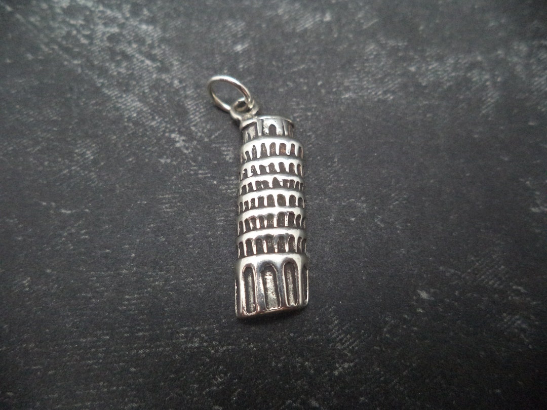 STERLING SILVER Leaning Tower of Pisa Charm for Charm Bracelet - Etsy
