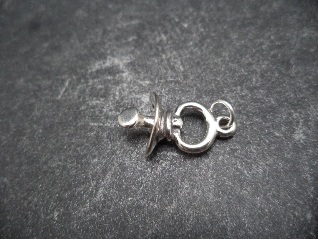 Sterling Silver 3D Pacifier Charm: Baby Charm Bracelet - Etsy