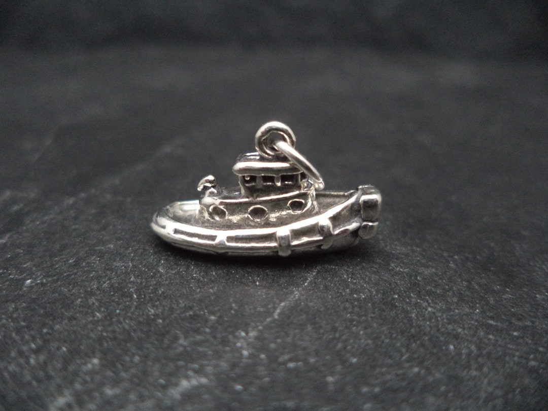 STERLING SILVER 3D Tug Boat Charm for Charm Bracelet. Tugboat Charm ...