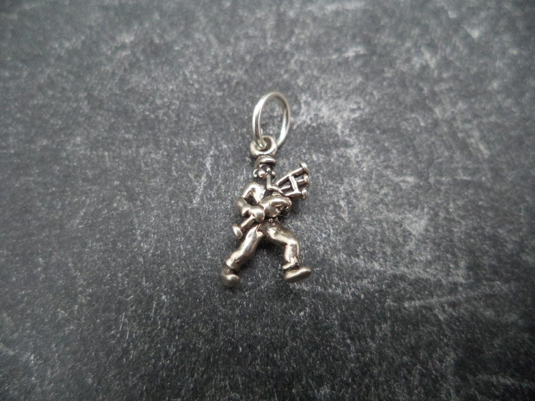 SMALL STERLING SILVER 3D Piper Piping Charm for 12 Days of Christmas ...