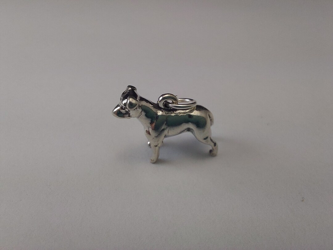 STERLING SILVER 3D Pit Bull Charm for Charm Bracelet - Etsy
