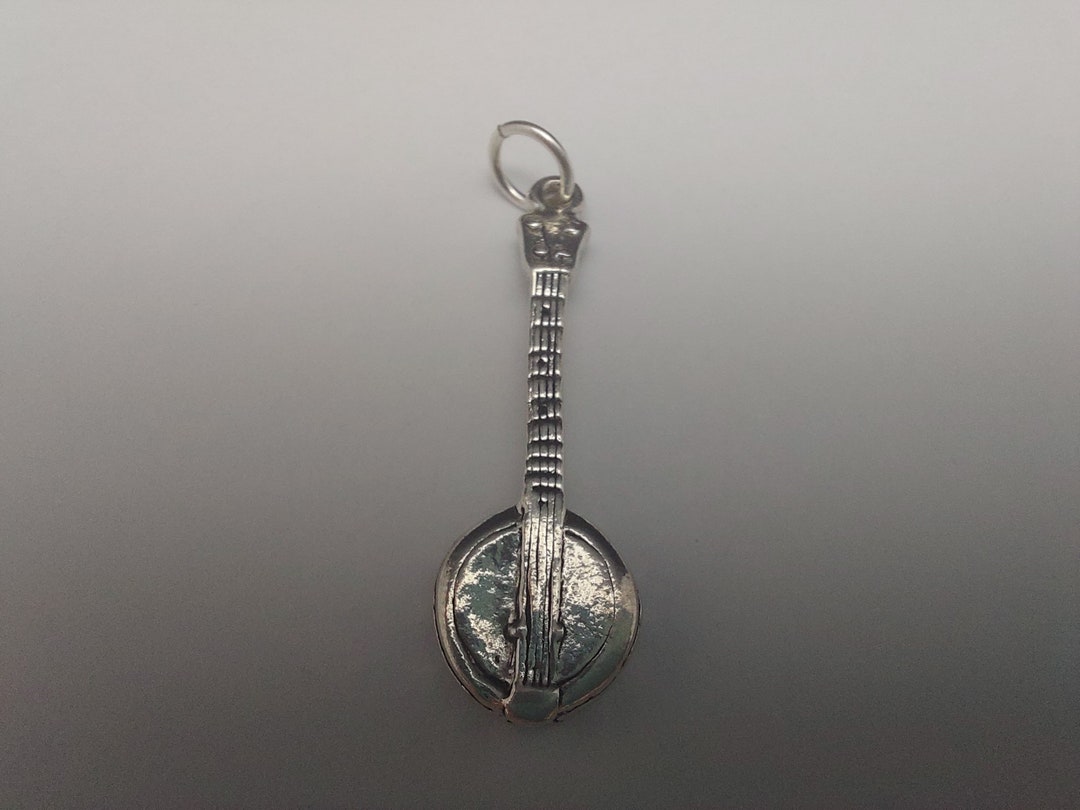 STERLING SILVER 3D Banjo Charm for Charm Bracelet - Etsy
