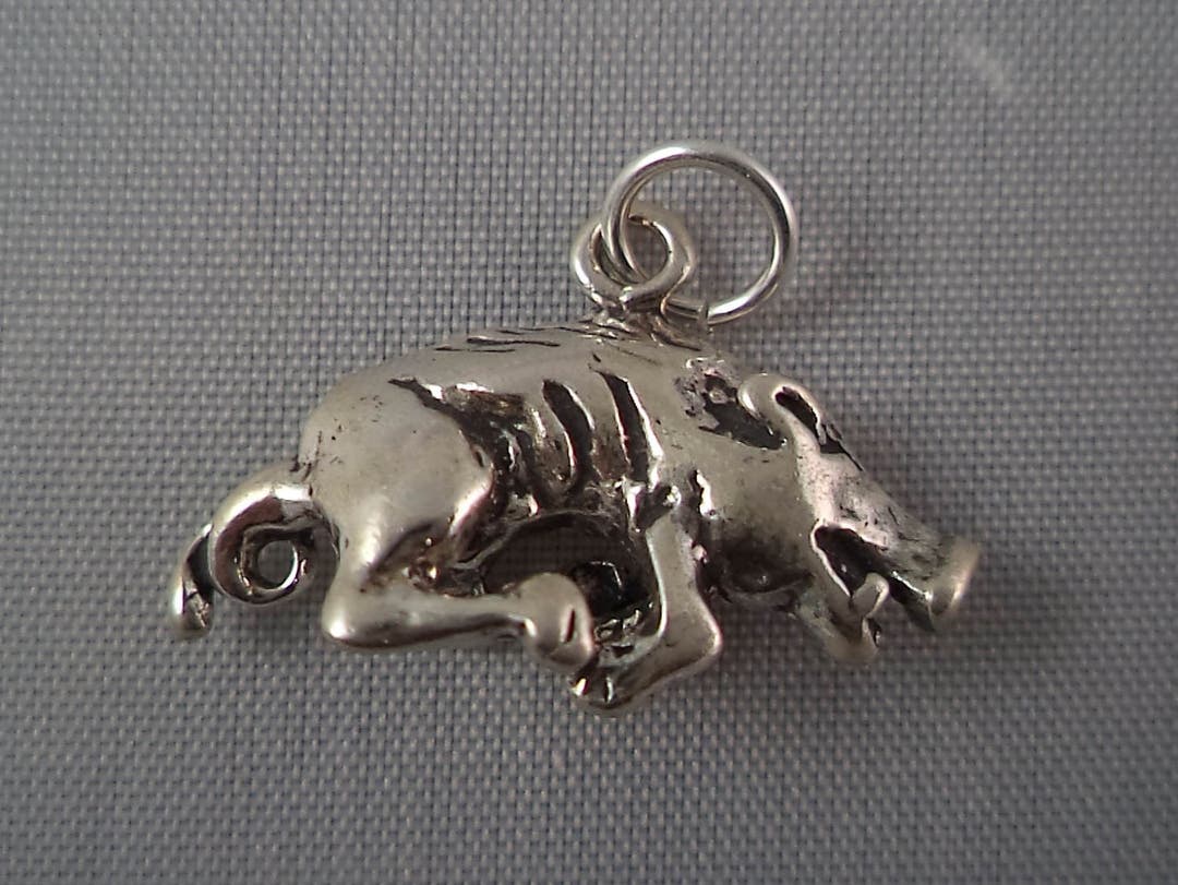 STERLING SILVER 3D Arkansas Razorback Charm for Bracelet or Necklace - Etsy