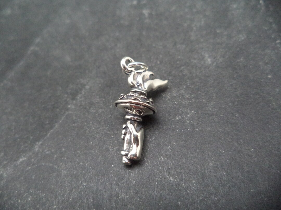 STERLING SILVER Hand With Torch Charm for Charm Bracelet - Etsy