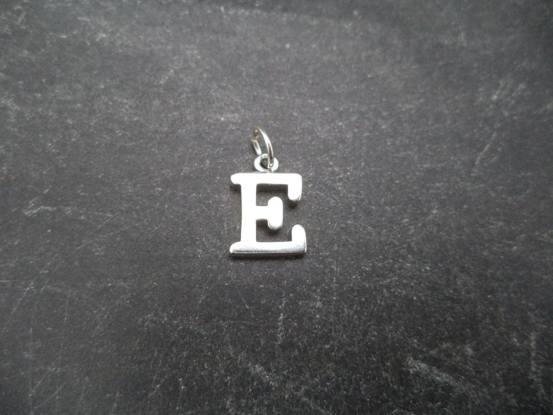 Sterling Silver 3D Letter E Charm for Charm Bracelet - Etsy