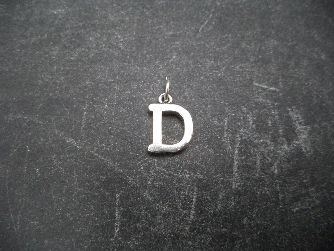 Sterling Silver 3D Letter D Charm for Charm Bracelet - Etsy