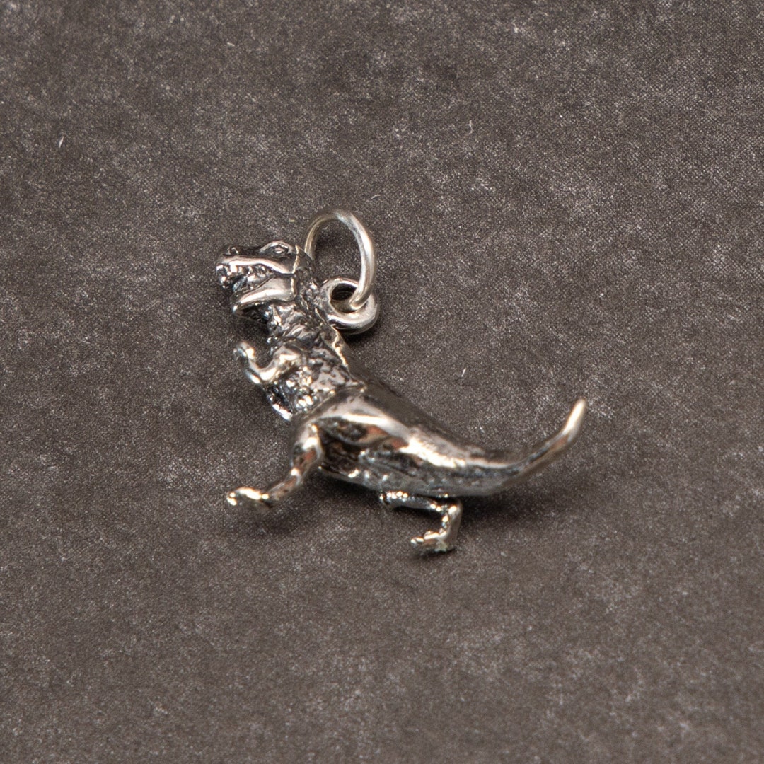 STERLING SILVER 3D T Rex Dinosaur Charm for Charm Bracelet - Etsy