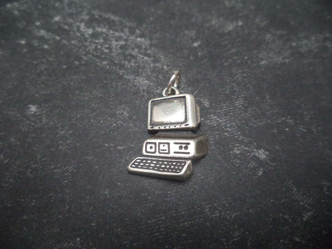 STERLING SILVER 3D Computer Charm for Charm Bracelet - Etsy