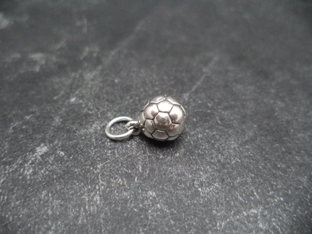 STERLING SILVER 3D Soccer Ball, Solid Charm for Charm Bracelet - Etsy