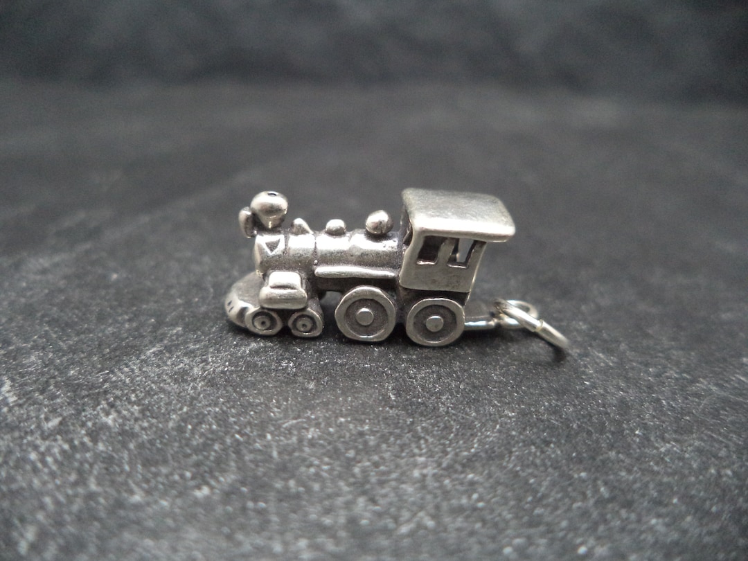 STERLING SILVER 3D Narrow Gauge Engine Charm for Charm Bracelet - Etsy