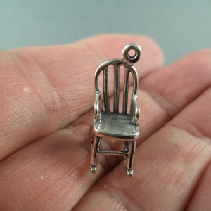 STERLING SILVER 3D Rocking Chair Charm for Charm Bracelet - Etsy