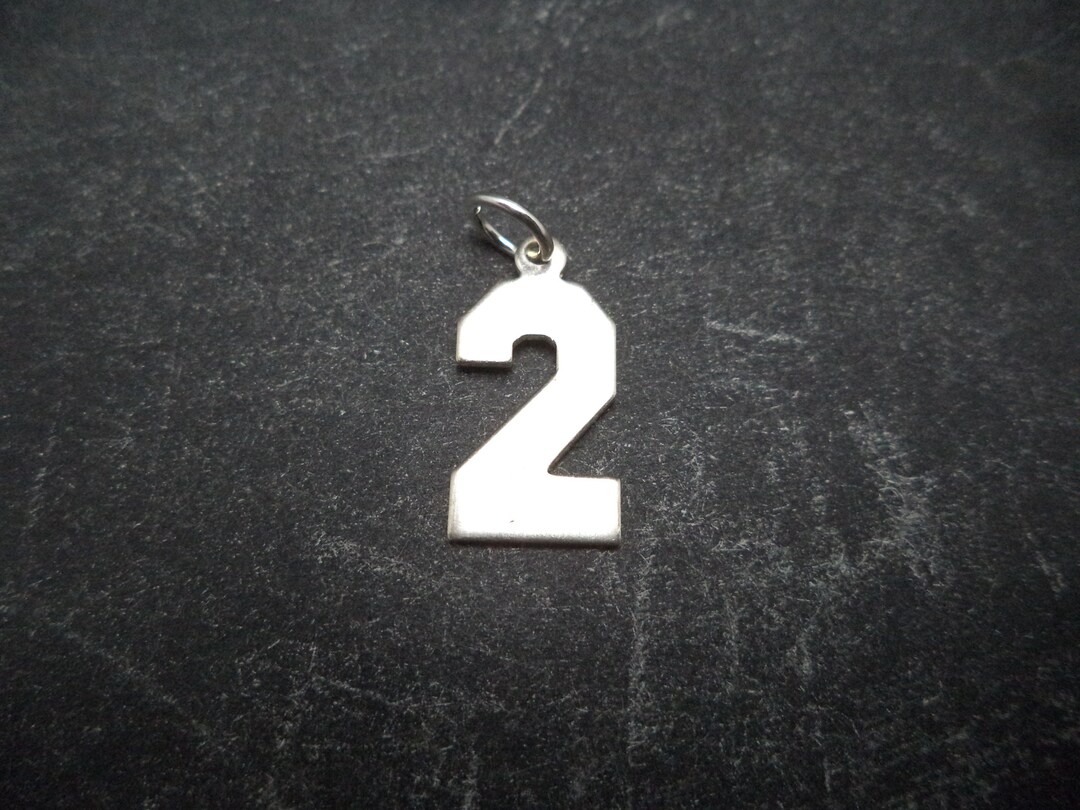 STERLING SILVER 3D Number 2 Charm for Charm Bracelet - Etsy