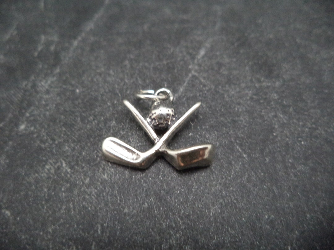 STERLING SILVER 3D Golf Clubs and Ball Charm for Charm Bracelet - Etsy